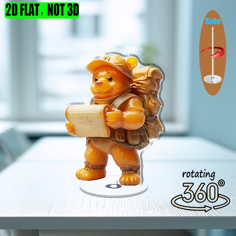 1pc 2d flat Rotatable acrylic tabletop display featuring a honey ...