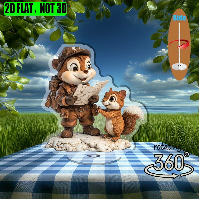 1pc 2d flat Rotating acrylic display featuring a chocolate explorer ...