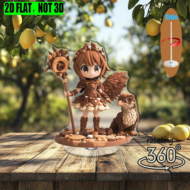 1pc 2d flat Rotating acrylic display featuring a guardian in cookie ...