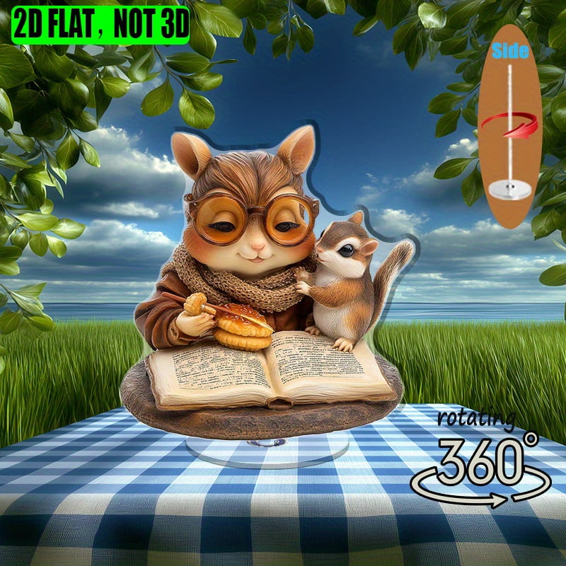 1pc 2d flat Rotating acrylic display featuring a honey custard scholar ...