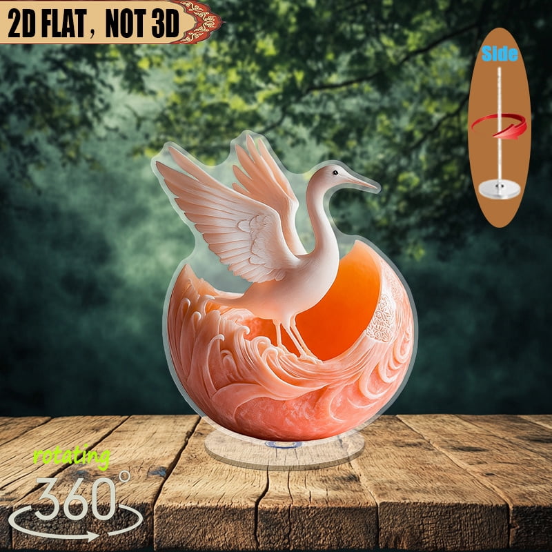 1pc 2d flat Rotating acrylic display featuring a peach pit with a paper ...