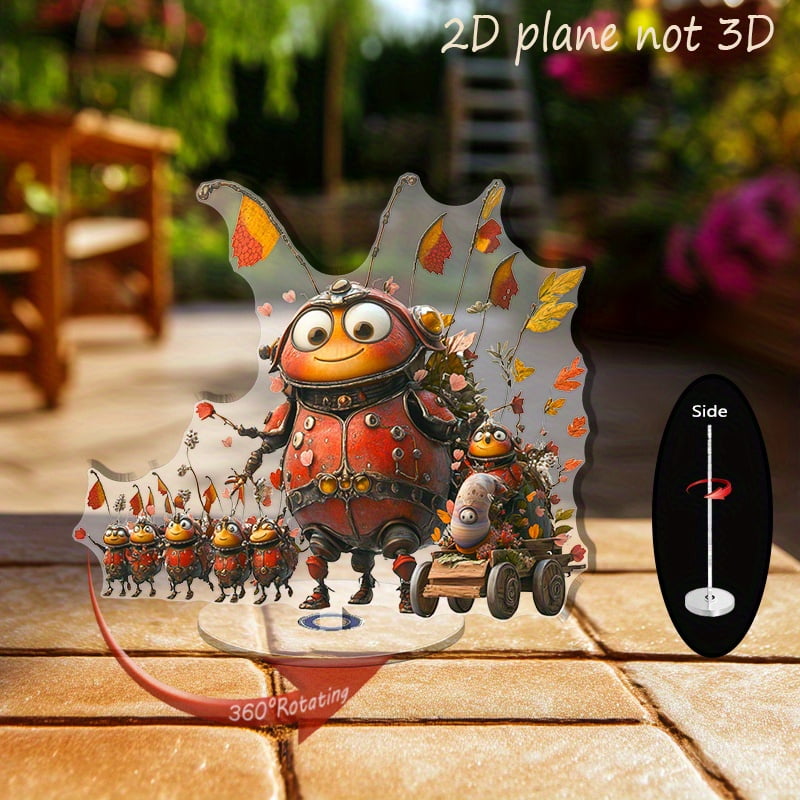 1pc 2d flat Rotating acrylic display featuring a proud hornet general ...