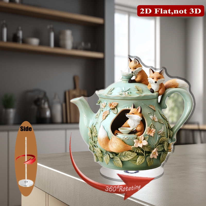 1pc 2d flat Rotating acrylic tabletop piece showcasing a charming ...