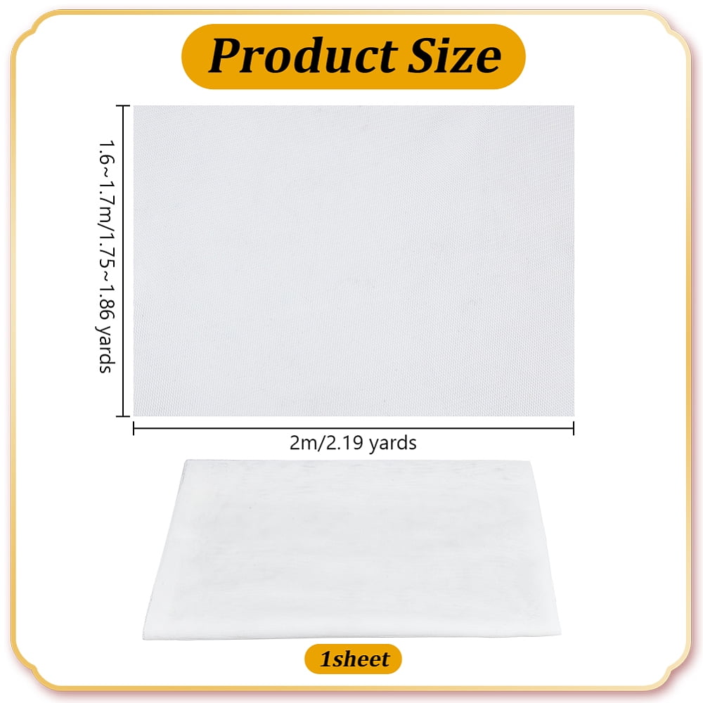 1pc 2m/2.2 Yards White Micro Mesh Fabric 1.7~1.8 Yards Wide No Stretch ...