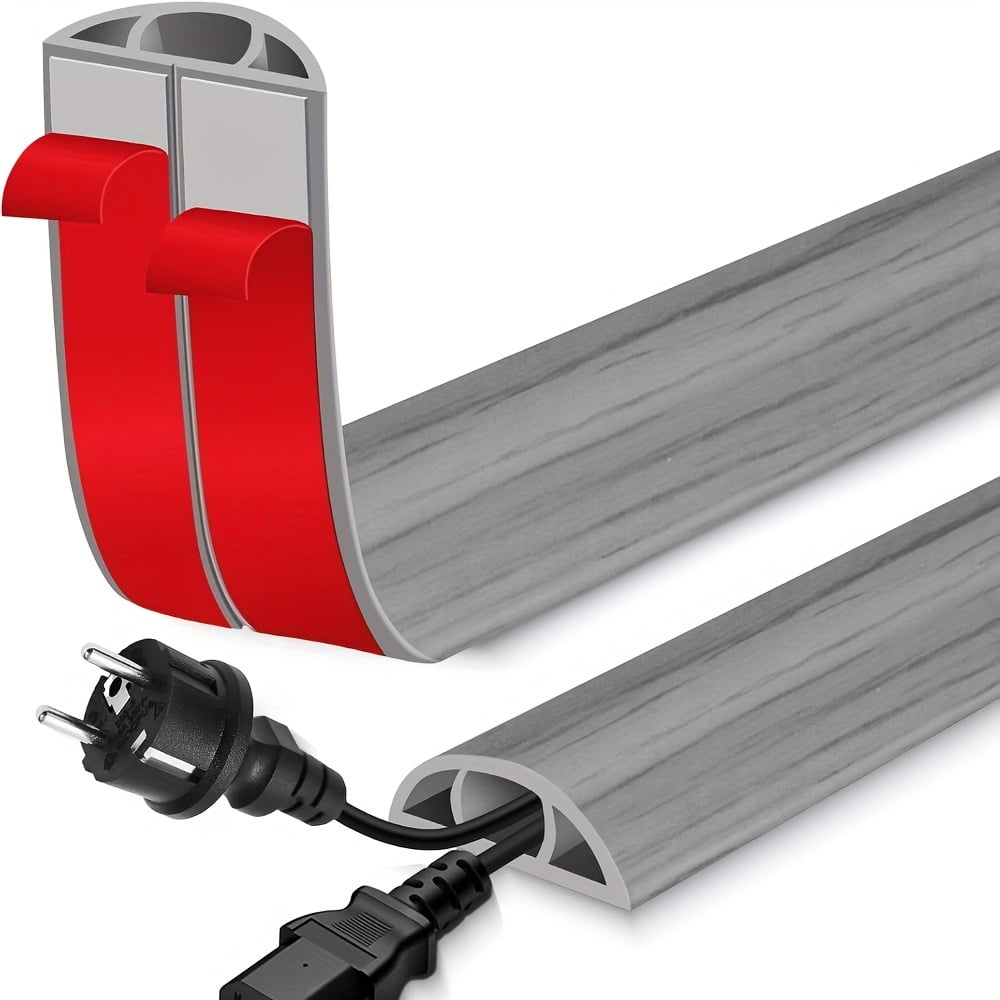 1pc 2m/78.74inch Floor Cord Cover Floor Cable Sheaths PVC Flexible ...