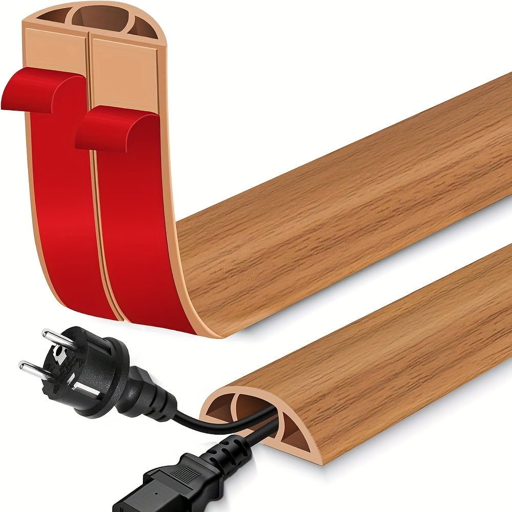 1pc 2m/78.74inch Floor Cord Cover Floor Cable Sheaths PVC Flexible ...