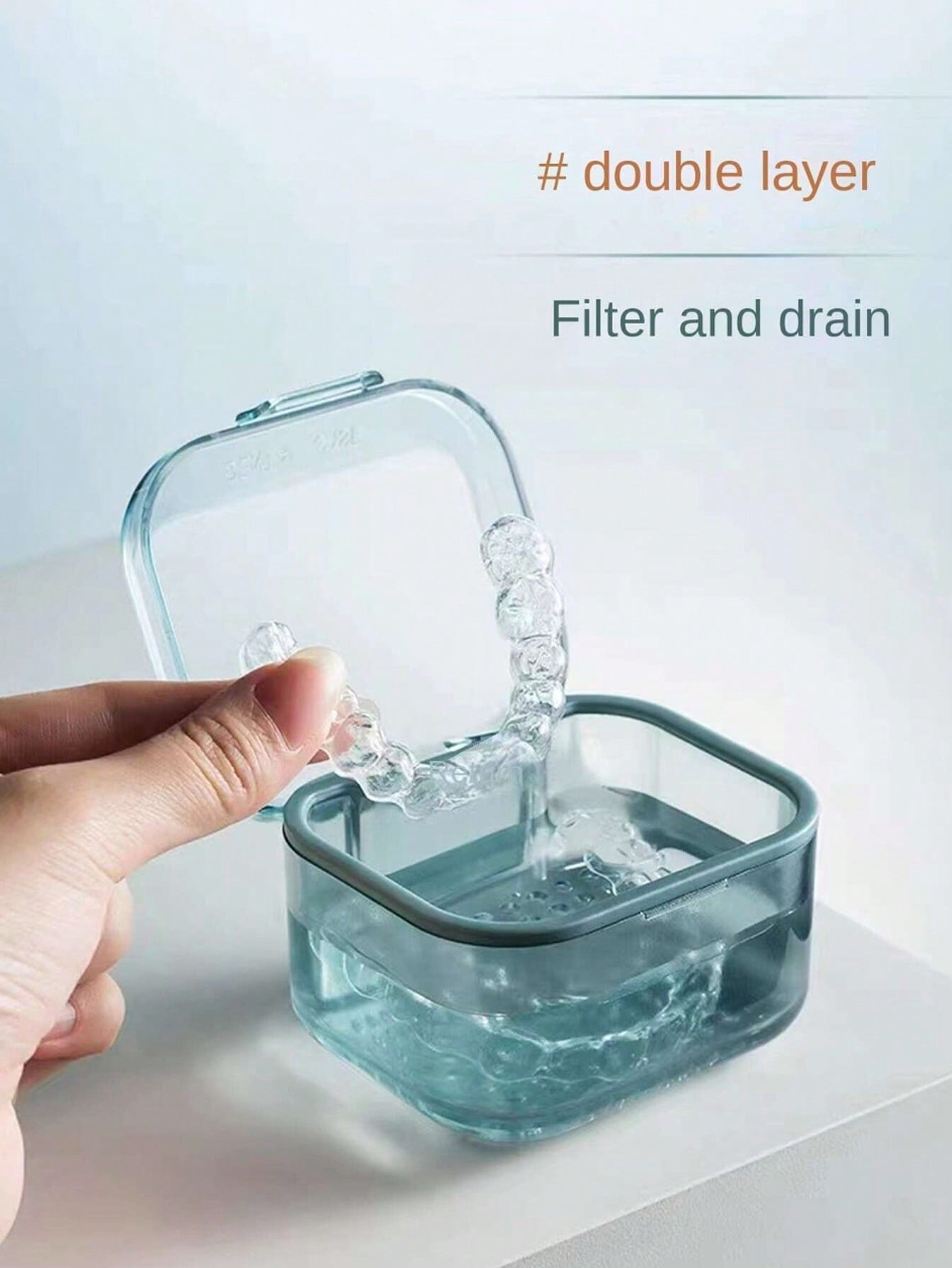 1pc/2pcs Dual Layer Orthodontic Retainer Storage Box, Invisible Braces ...