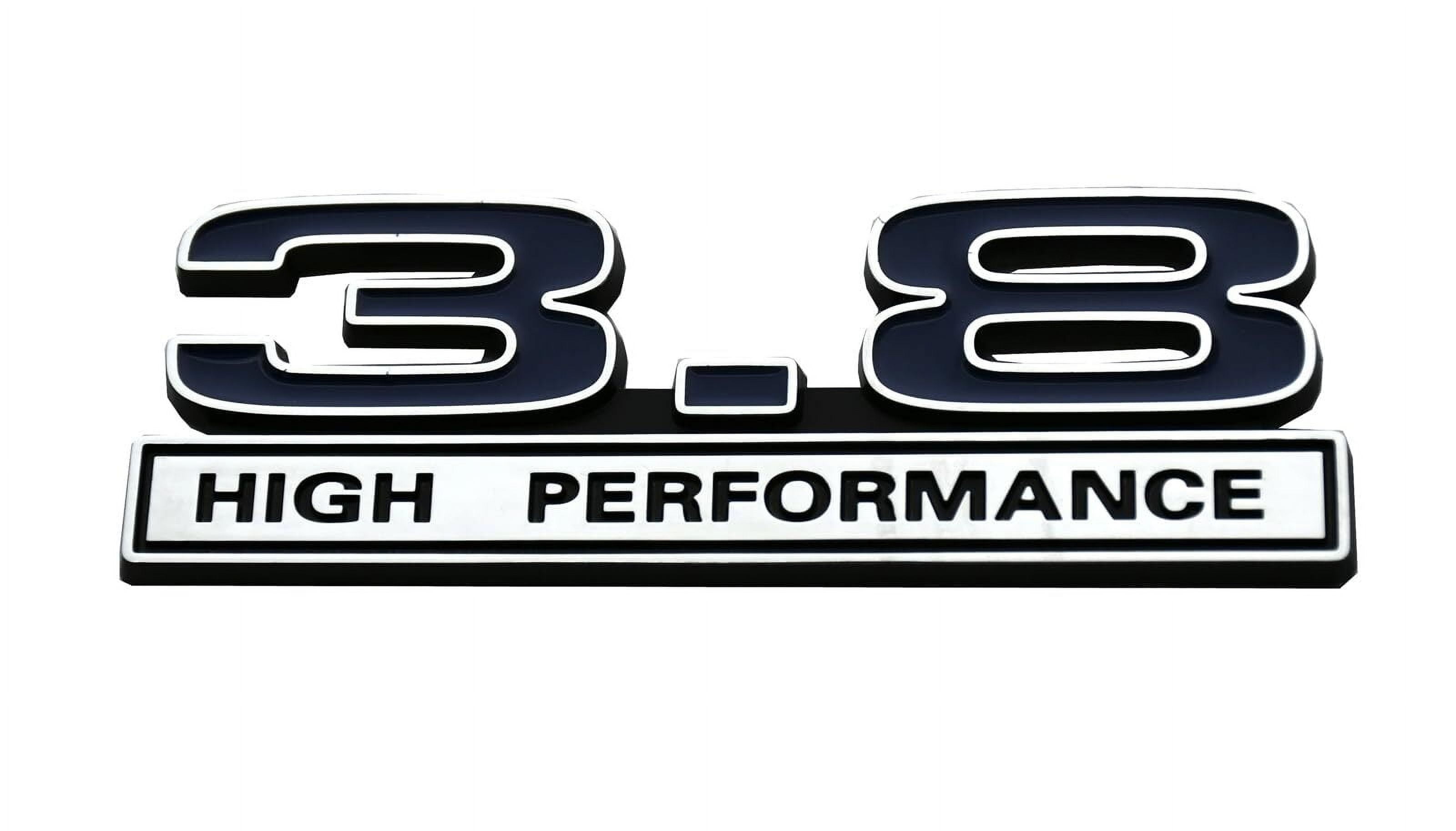 1pc 3.8 3.8L High Performance Badge V6 Engine Emblems Badge 3D Decals ...