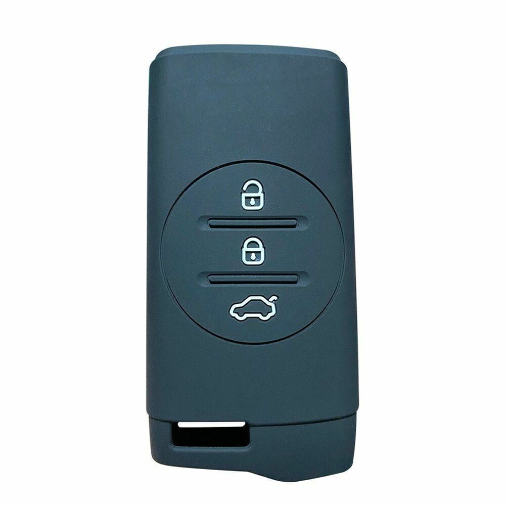 1pc 3 Button Remote Car Key Cover Black/Red/Blue/Green Silicone Key ...