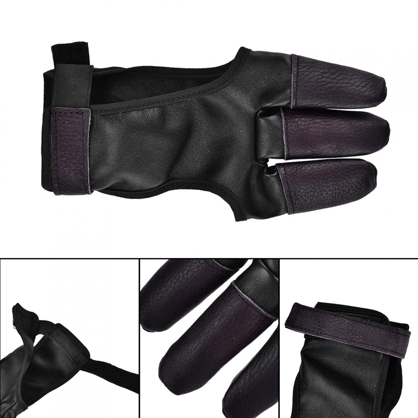 1pc 3-Finger Archery Glove Guard Protector for Recurve Straight Bow ...