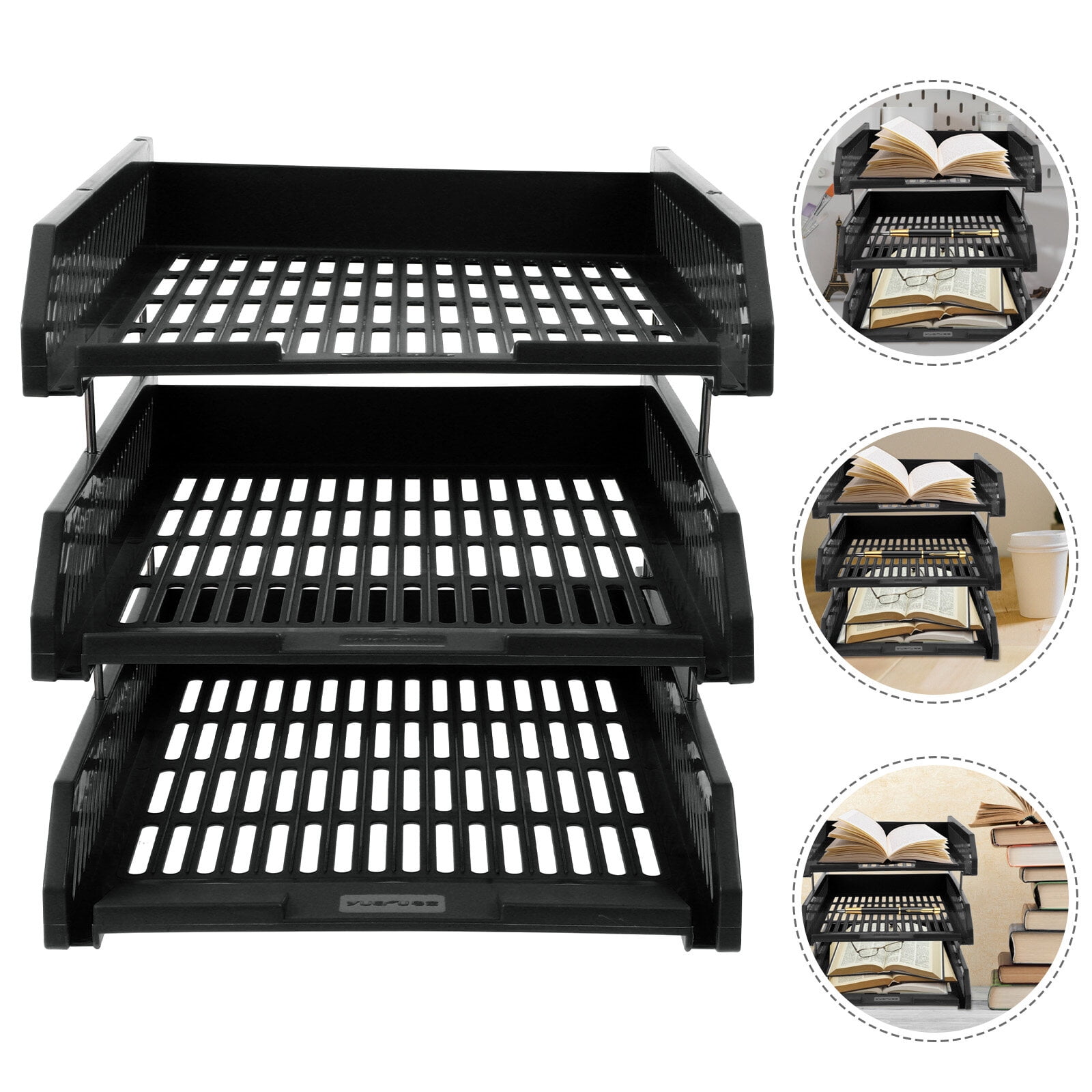 1pc 3 Tier Document Rack File Holder Letter Folder Tray for Company ...