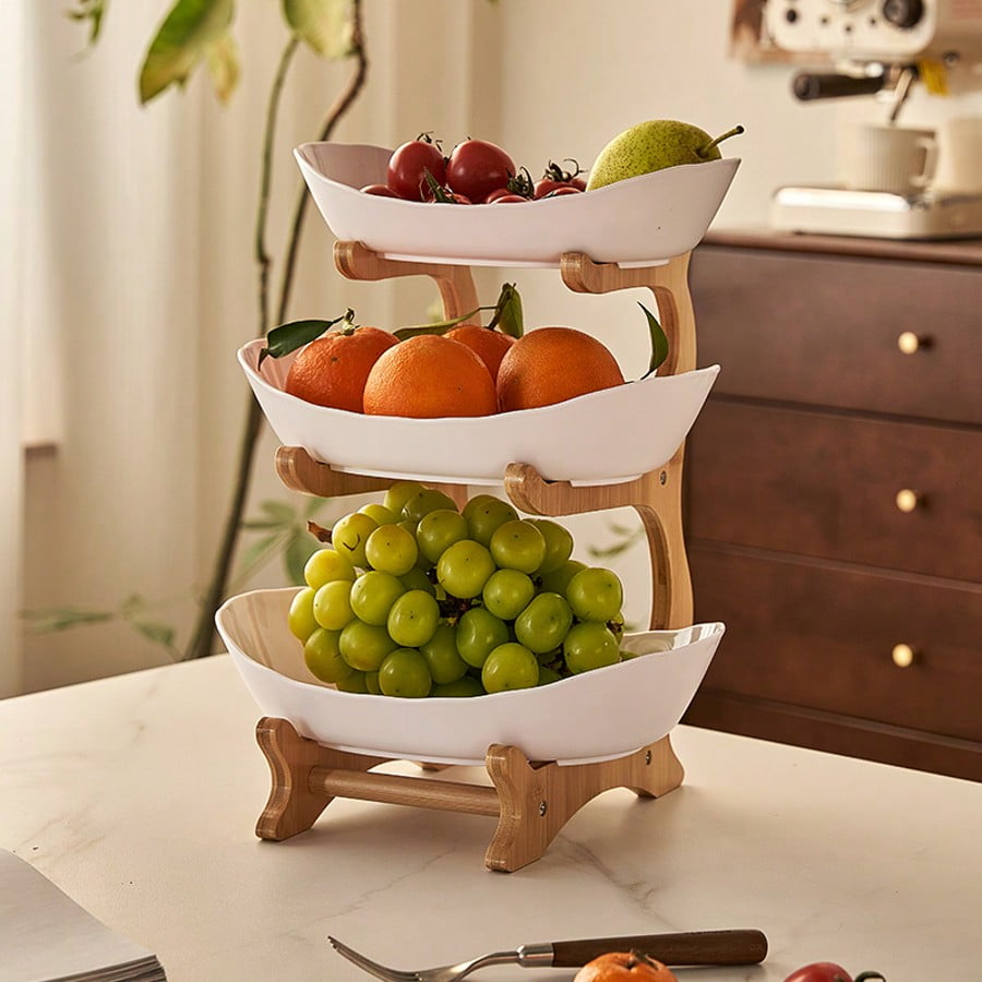 1pc 3-Tier Fruit Tray For Counter Top, Living Room Coffee Table Home Use, Candy Dishes, Dessert ...