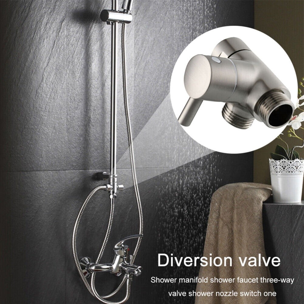 1pc 3 Way T-Adapter G1/2 Shower Head Bracket Valve Splitter Diverter ...