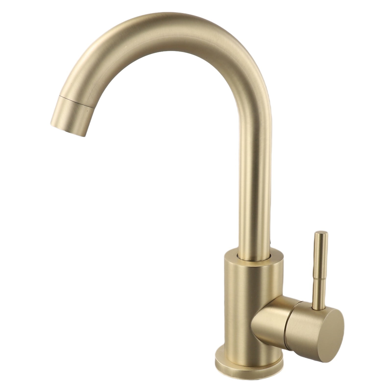 1pc 304 Stainless Steel Basin Brushed Gold Hot And Cold Water Mixed Tap ...