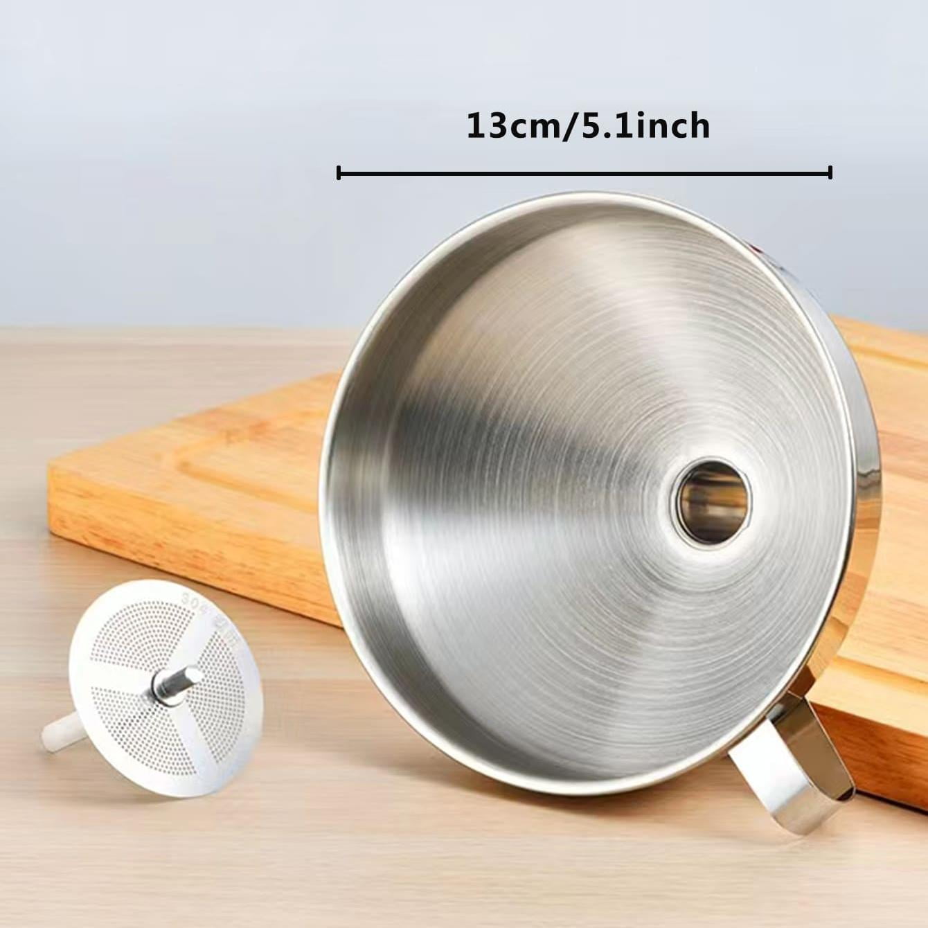 1pc 304 Stainless Steel Funnel Functional Stainless Steel Kitchen Oil ... 1pc 304 Stainless Steel Funnel Functional Stainless Steel Kitchen Oil ...