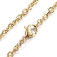 1pc 304 Stainless Steel Necklaces Cable Chain Necklaces Faceted Golden 19.69 inch(50cm) 304 ...