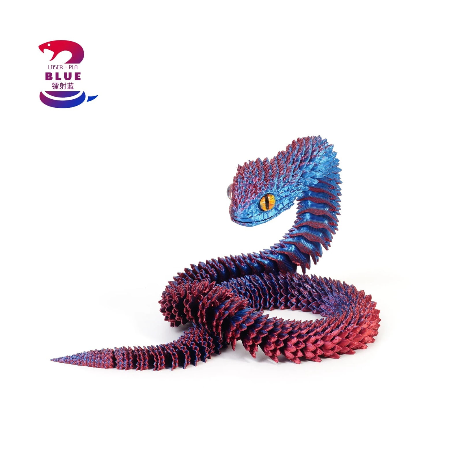1pc 30cm 3D Printed Snake Decoration 3D Printed Animals Desk ...