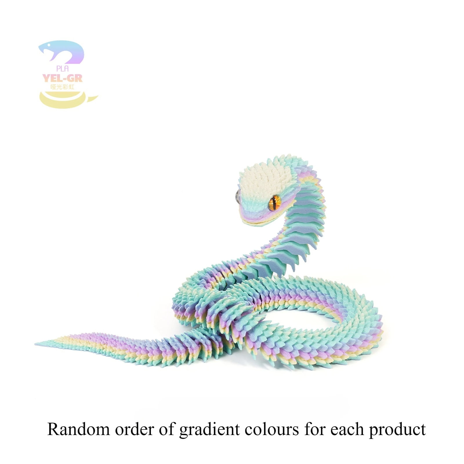 1pc 30cm 3D Printed Snake Decoration 3D Printed Animals Desk ...
