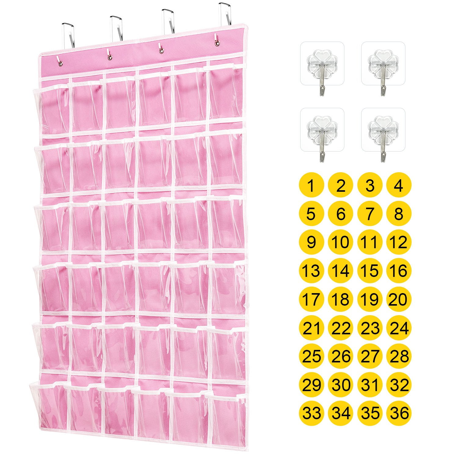 1pc 36 Pockets Classroom Pocket Chart For CellPhone And Calculator ...