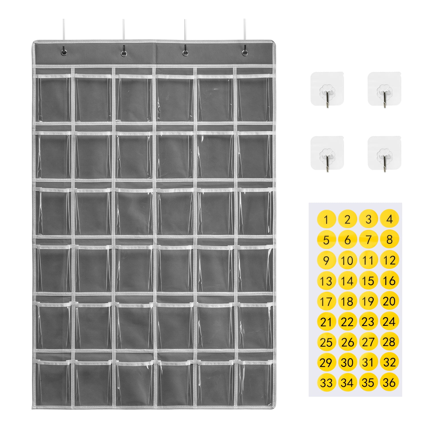 1pc 36 Pockets Classroom Pocket Chart For CellPhone And Calculator ...