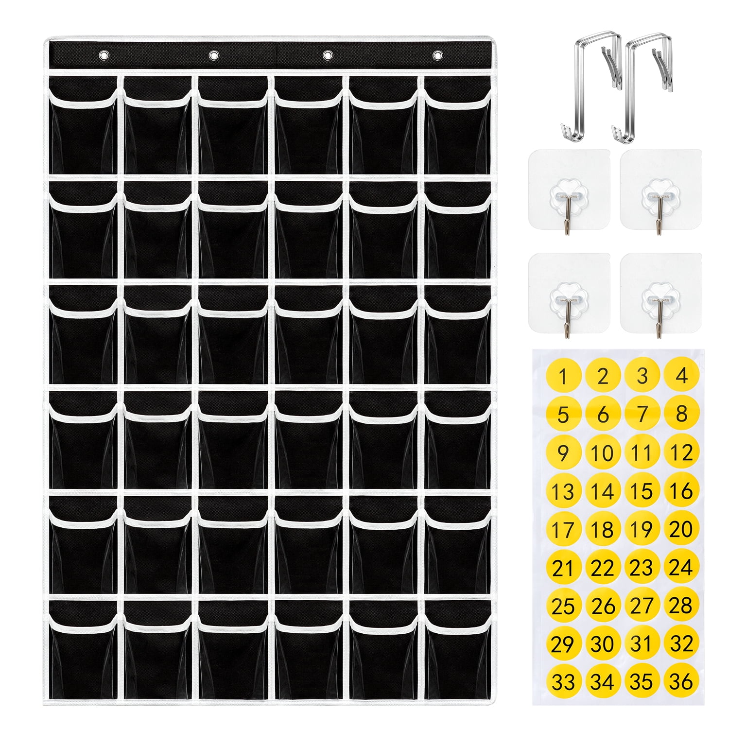 1pc 36 Pockets Classroom Pocket Chart For CellPhone And Calculator ...