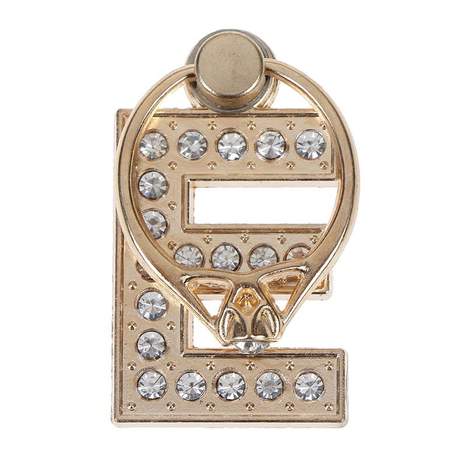 1pc 360 Degree Rhinestone Metal Letter A-Z Finger Ring Smartphone Stand ...