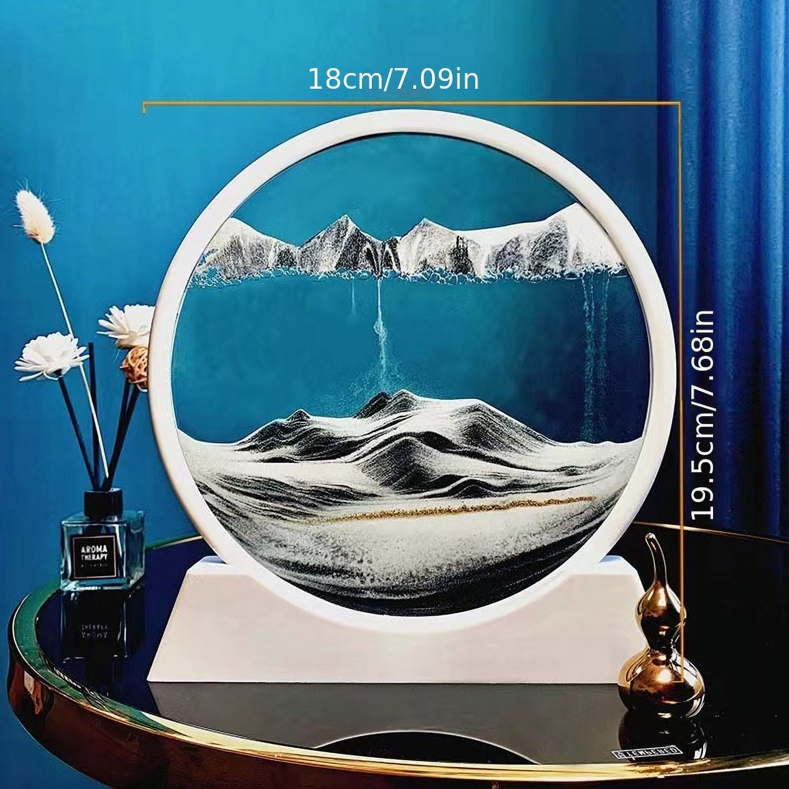 1pc 3D Deep Sea Moving Sand Art,Relaxing Kinetic Sandscape Art Table ...