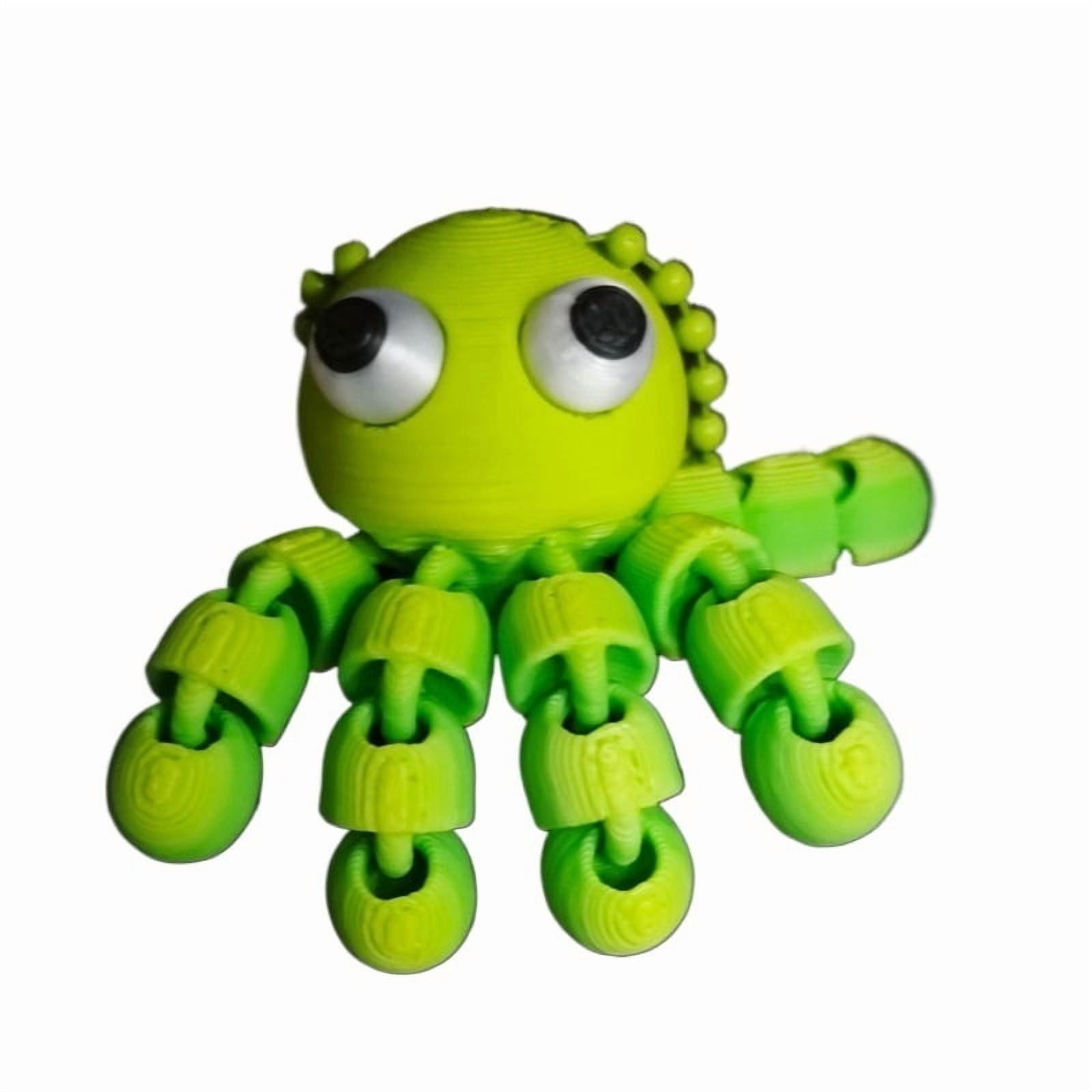 1pc 3D Printed Articulated Octopus Keychain Pendant Movable Joints ...
