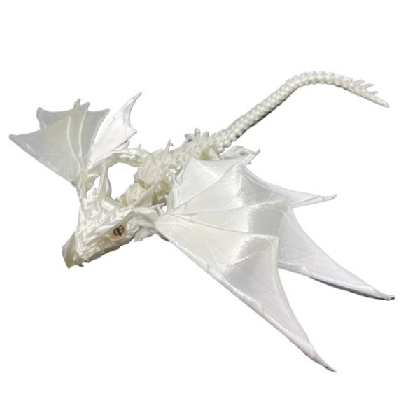 1pc 3D Printed Bite Finger Dragon Figurines - Articulated Triceratops ...