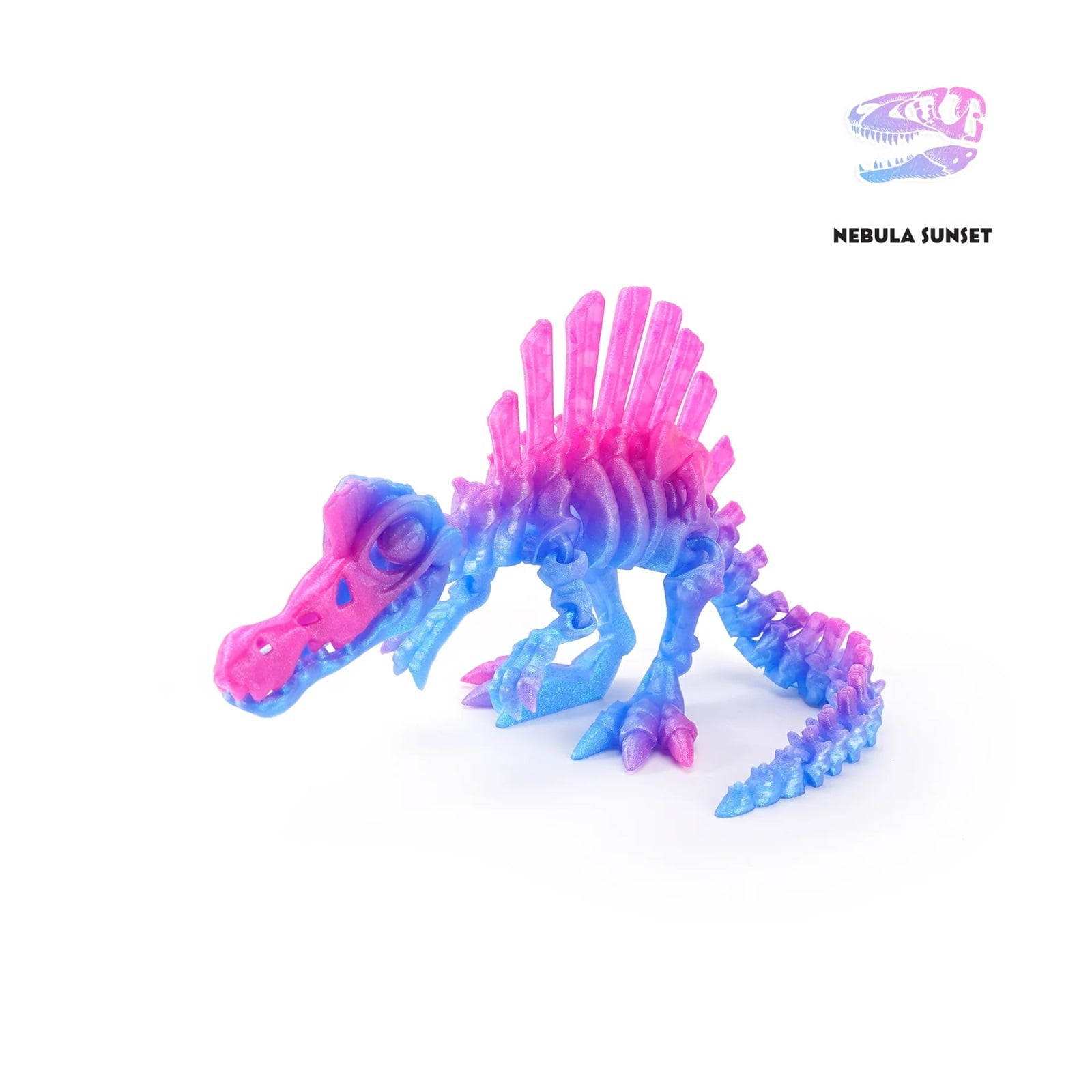 1pc 3D Printed Dinosaur Movable Echinosaurus Figurine Dragons Bone ...