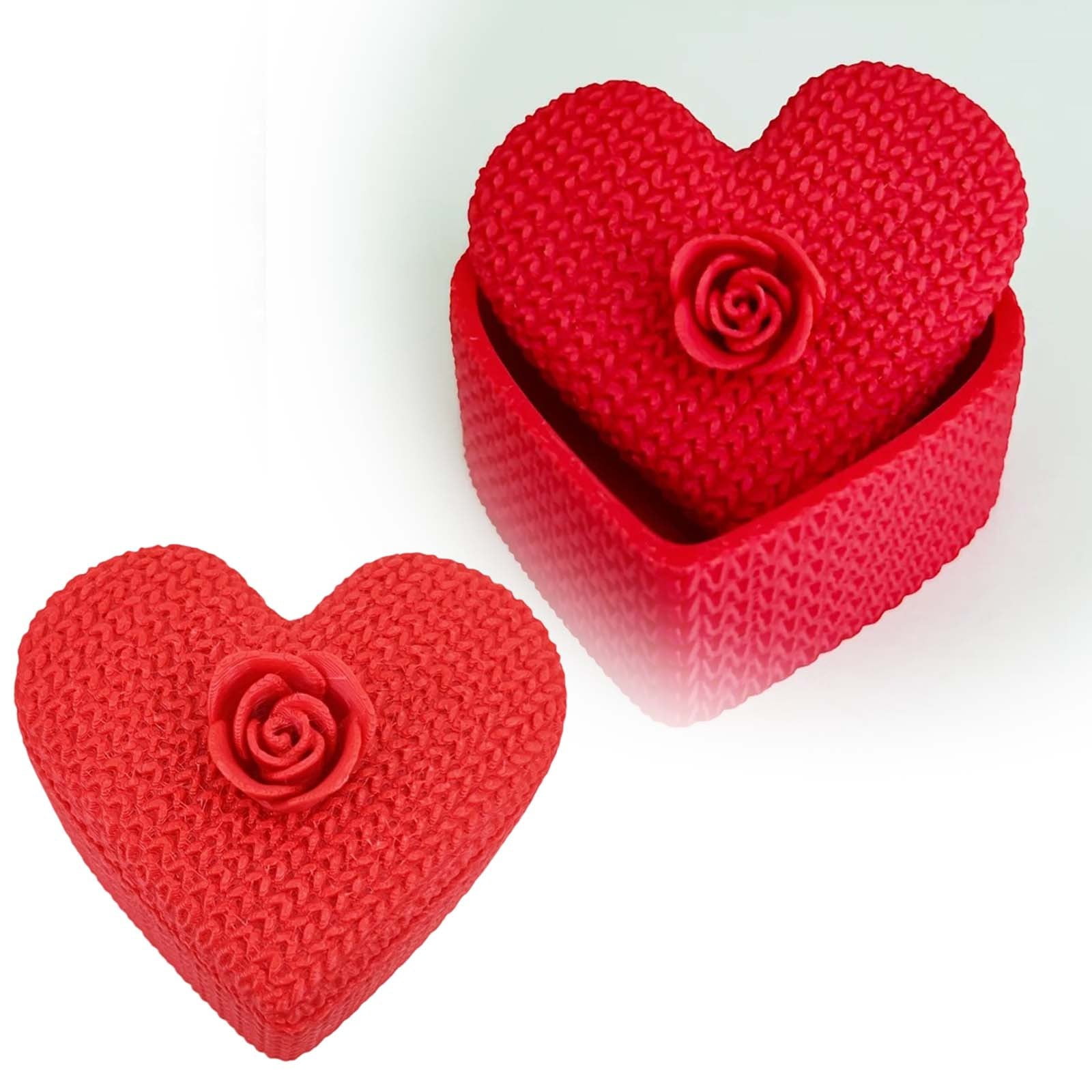 1pc 3D Printed Heart Shaped Gift Box Valentine'S Day Gift Wedding ...