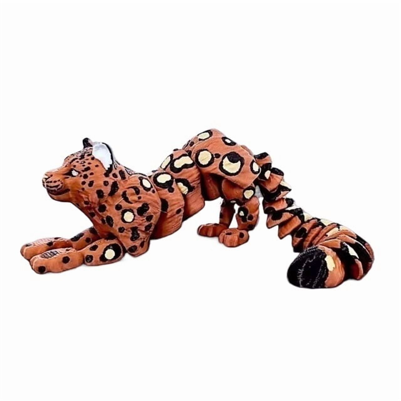 1pc 3D Printed Realistic Snow Leopard Figurine - Multi-joint Movable ...
