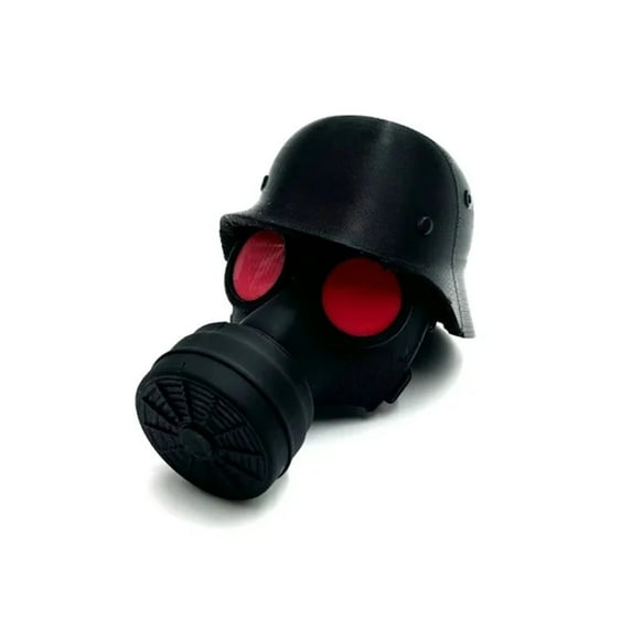 1pc 3D Printed Trailer Hitch Cover Steel Helmet Gas Mask Universal Dust ...