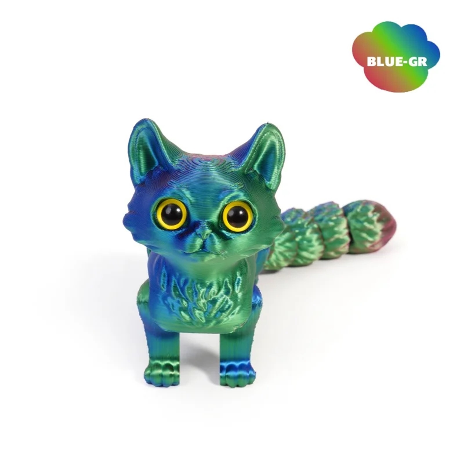 1pc 3D Printing Colorful Cat Figures Realistic Multi-joint Movable Cats ...