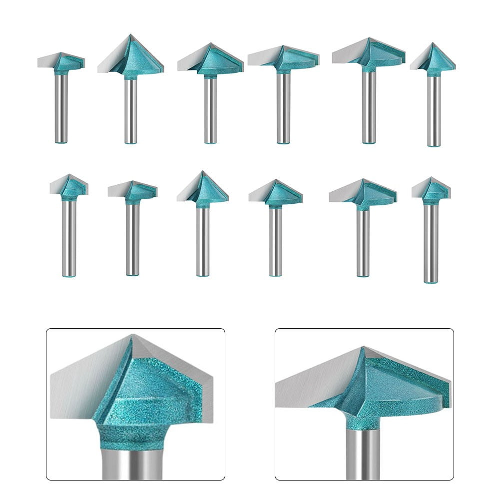 1pc 3D V Type Slotting Cutter Bit Router Bit 90 120 135 150 Degree ...