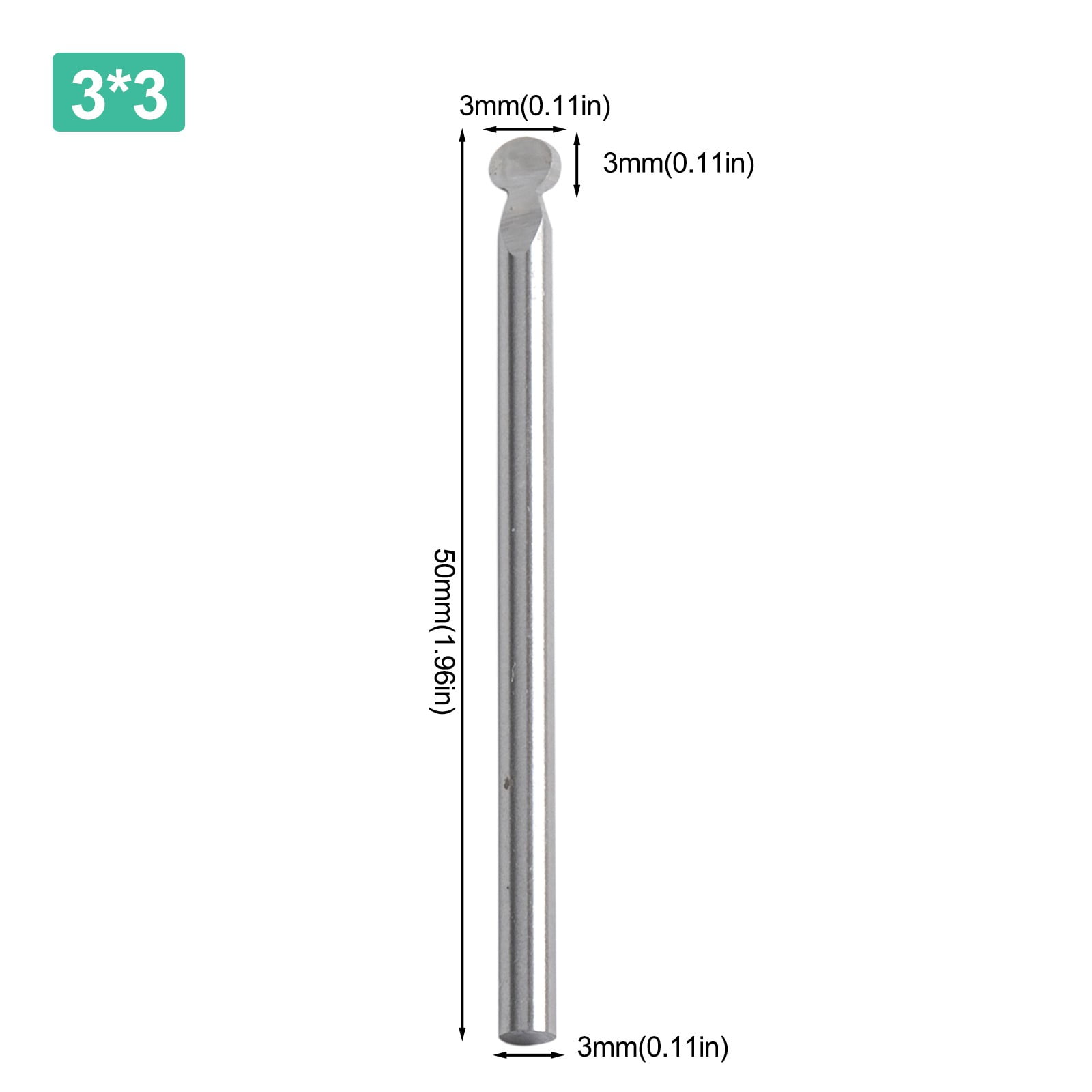 1pc 3mm Shank Milling Cutter Wood Carving Drill Engraving Bit for ...