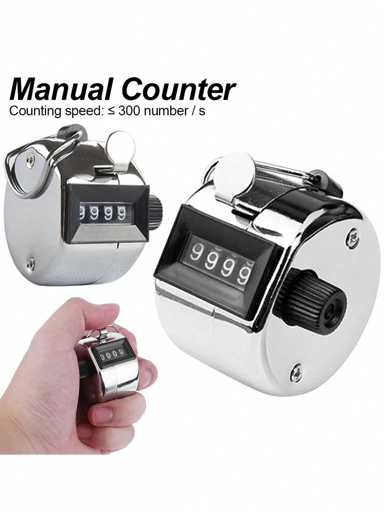 1pc 4 Digit Plastic Colored Counter Metal Counter Manual Tally Counter ...