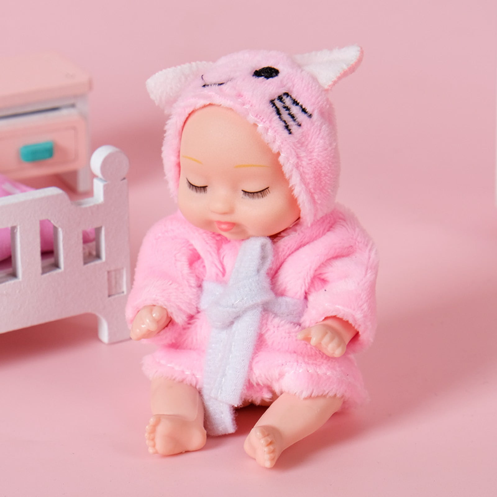 1pc 4 Inch Mini Reborn Baby Dolls Toy Set Realistic Baby Doll with Cute ...