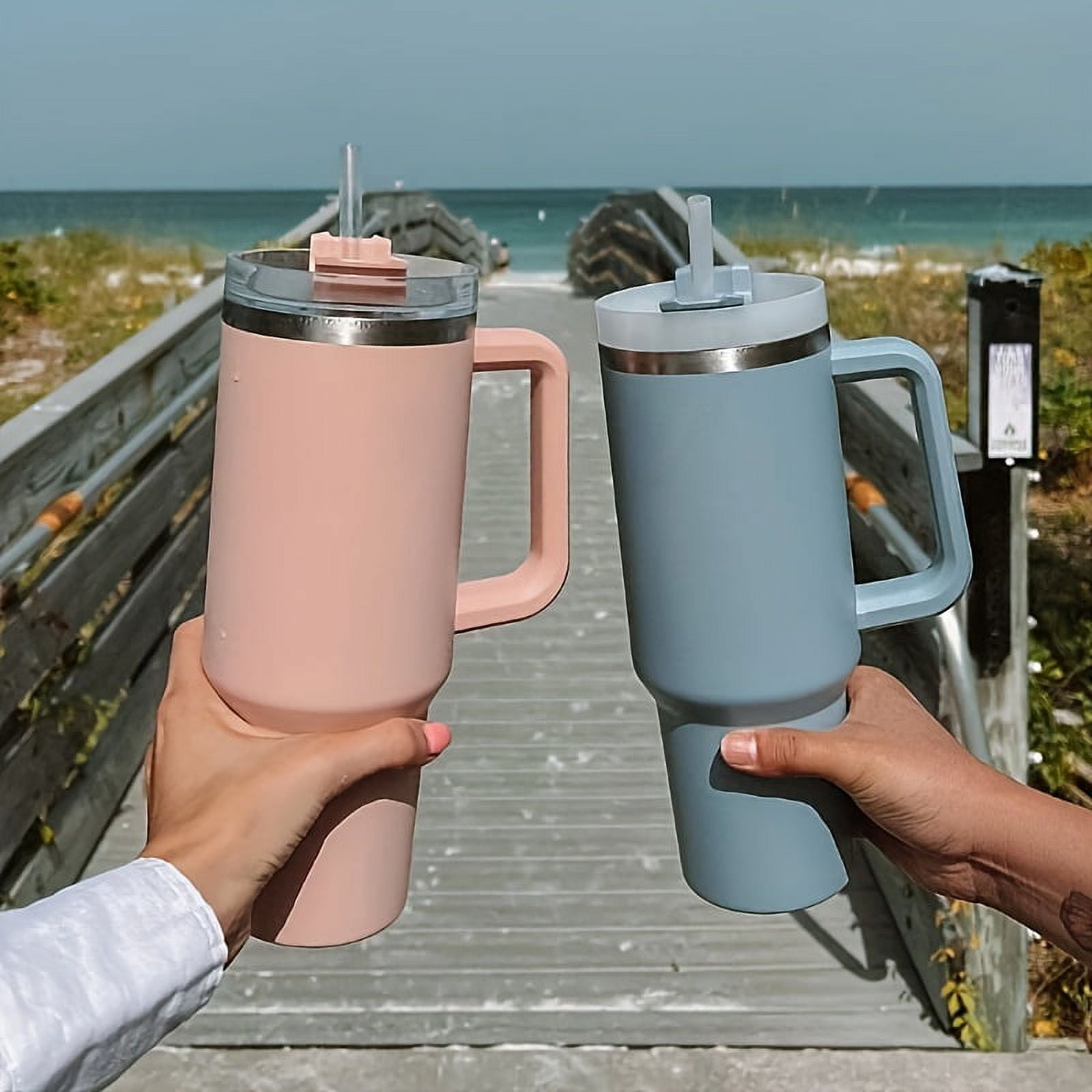 1pc 40oz Straw Tumbler, Reusable Vacuum Tumbler With Straw, Insulated ...