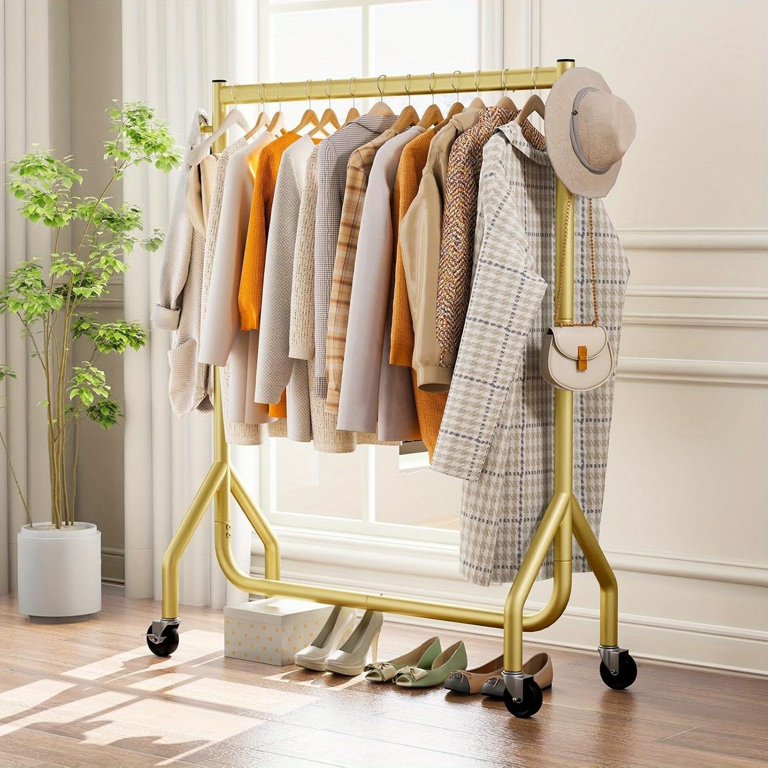 1pc 420-pound mobile clothes hanger, rolling heavy clothes hanger ...