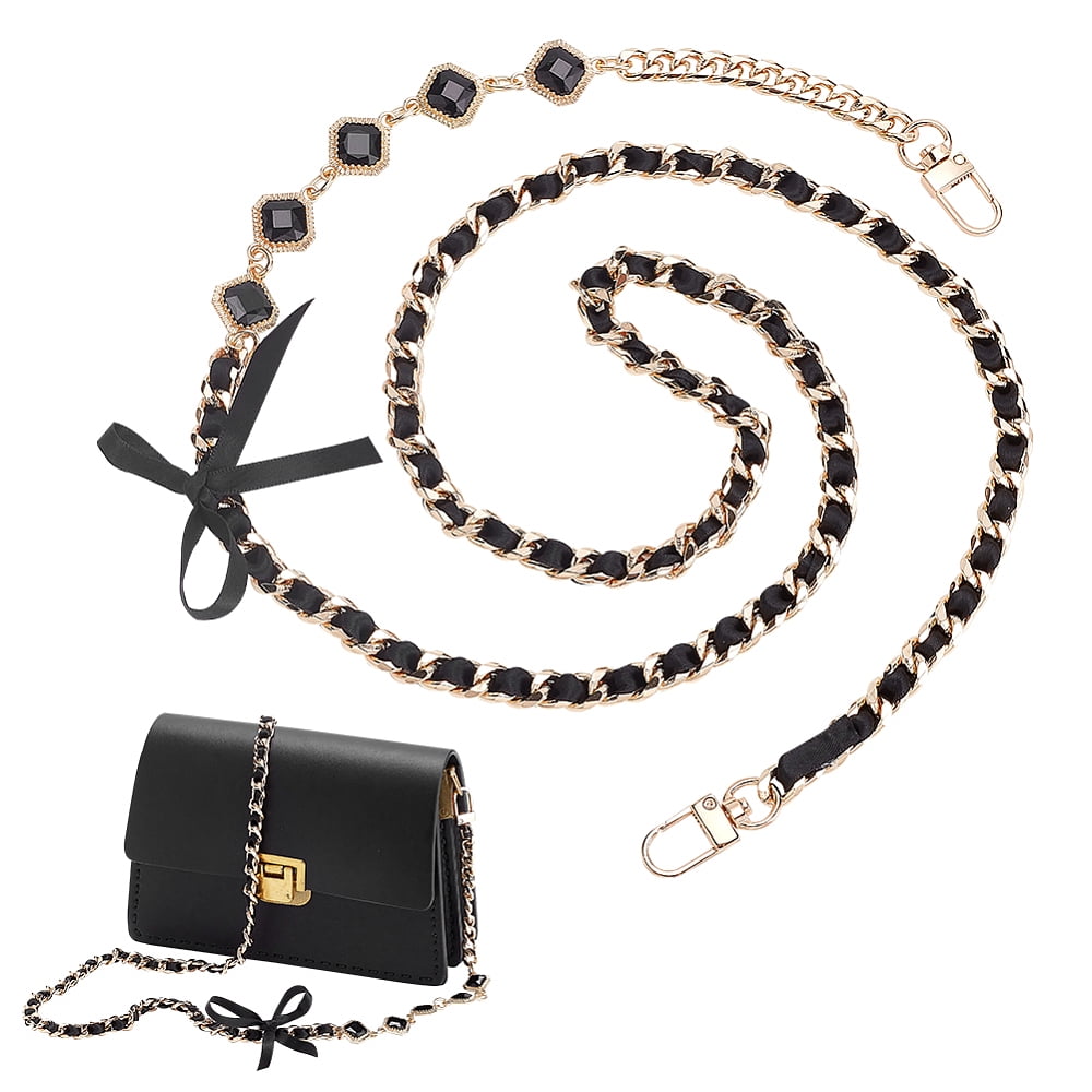 1pc 44.09 Inch PU Leather Purse Chain Strap, Alloy Crossbody Bag Chains ...