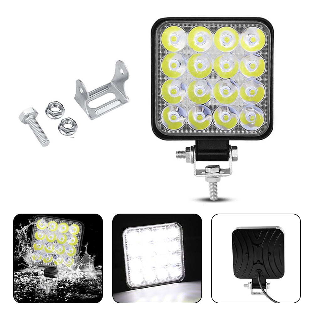 1pc 48w 16LED Work Light Pod Light 24v High Intensity Ultra Bright LED ...