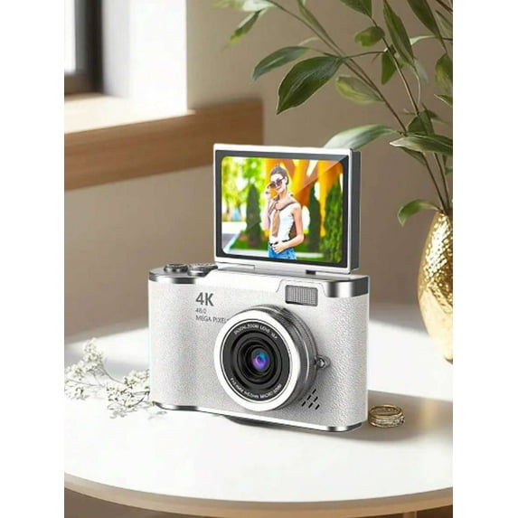1pc 4K Clamshell Digital Camera - 48MP, Rechargeable, 2.4" Display ...