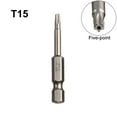 1pc 50mm Torx Screwdriver Bit 1/4 Hex Shank Magnetic Five-Point Torx Screwdriver Bit With Hole ...