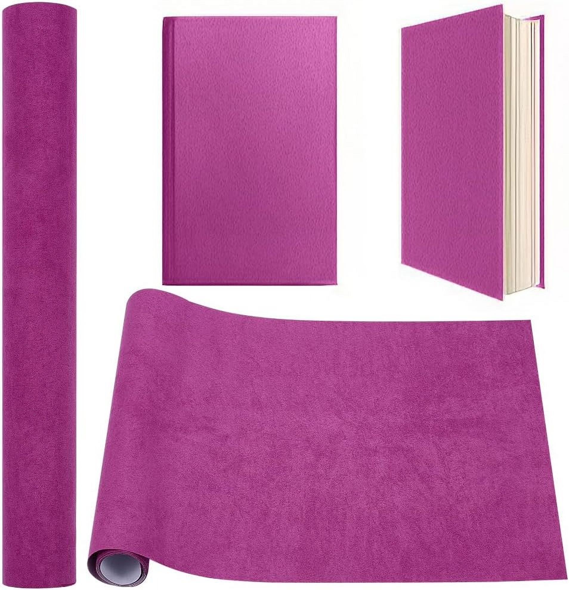 1pc 51 x 11.8 Inch Purple Book Cloth Paper Backed Book Cover Suede ...