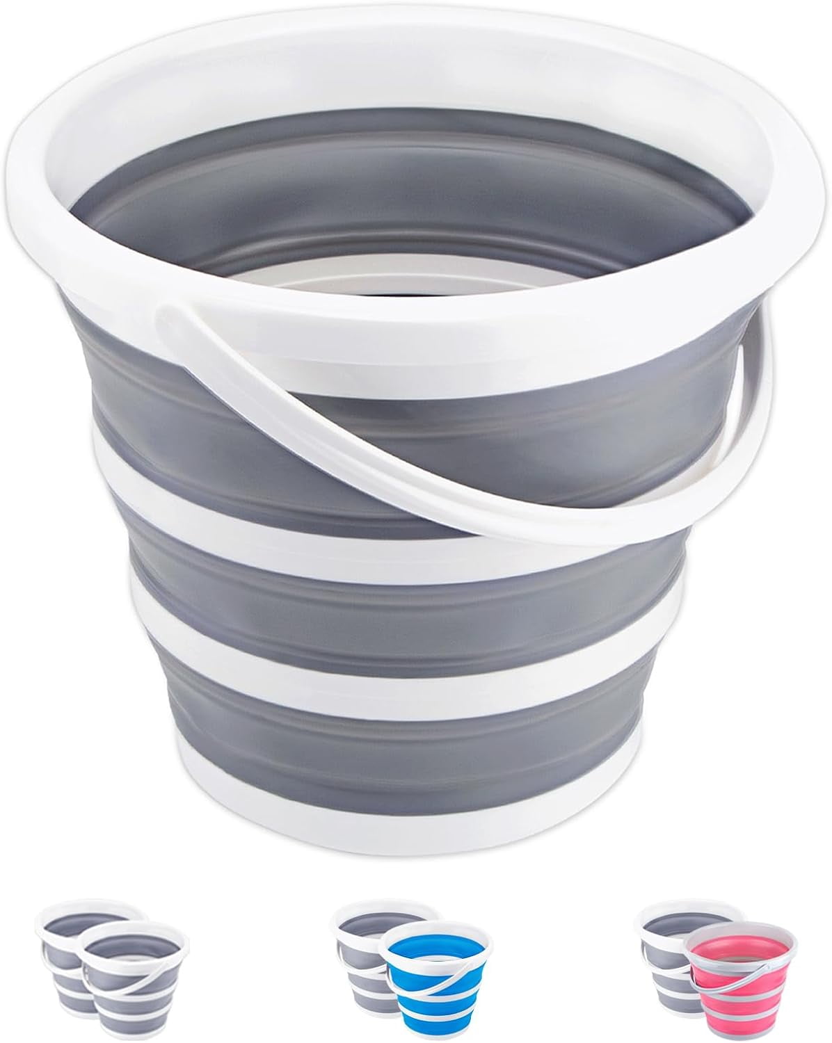 1pc 5L Portable Folding Water Bucket Plastic Silicone Car Wash Bucket ...