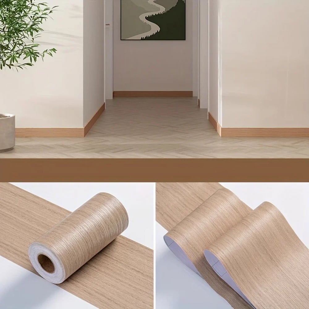 1pc 5m/196.85inch Self-adhesive Wall Trim Line Skirting Border ...