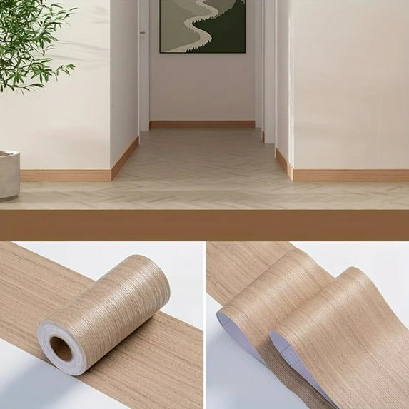 1pc 5m/196.85inch Self-adhesive Wall Trim Line Skirting Border ...