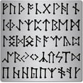 1pc 6.3 Inch Metal Runes Stencil Stainless Steel Ancient Alphabet Elder ...