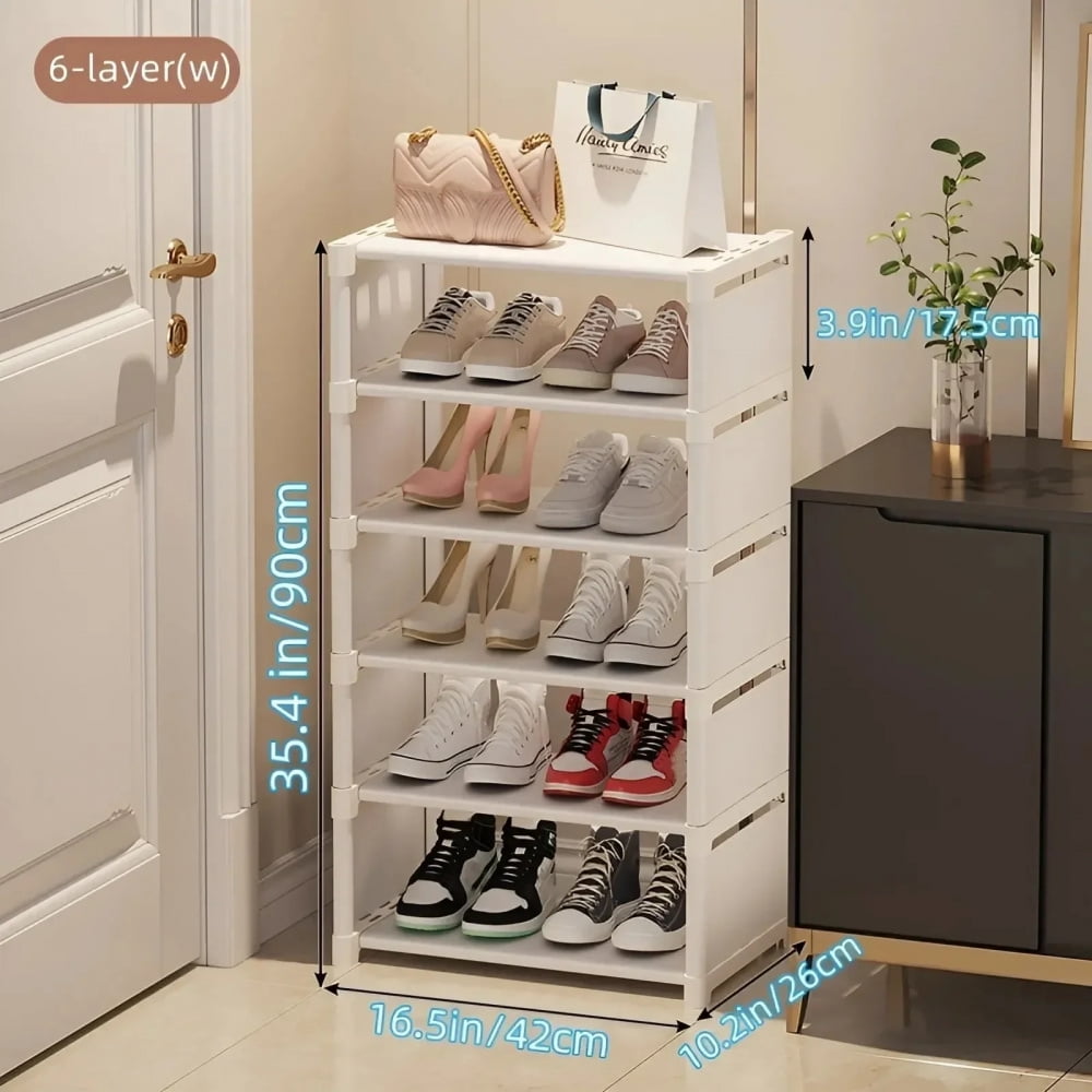 1pc 6/8 Layers Shoe Organizer, Space-saving Metal Frame & Fabric ...